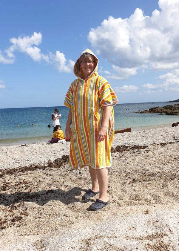 Making your own beach towel poncho from two towels - Clobber Creations
